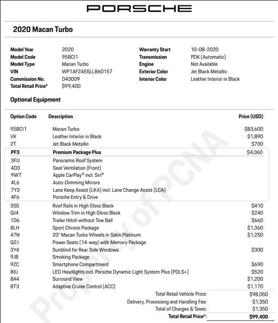 Pre-Owned 2020 Porsche Macan Turbo For Sale ($65,900) | Miller ...